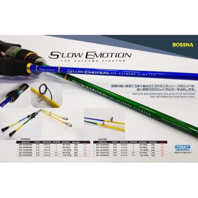 BOSSNA SLOW EMOTION JIGGING ROD CASTING TYPE 1 SECTION | Shopee Malaysia