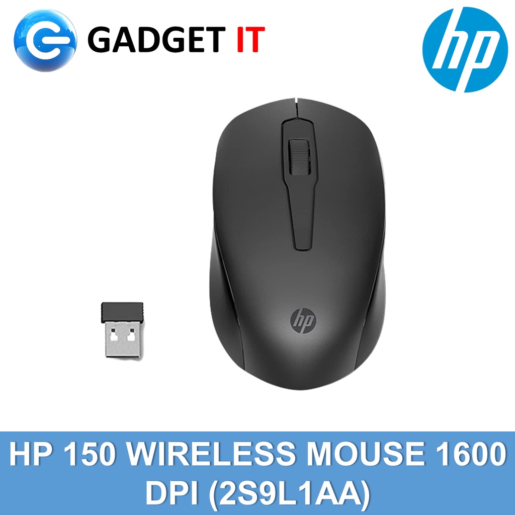 HP 150 WIRELESS MOUSE - ERGONOMIC MOUSE ,1600 DPI , 2.4GHz WIRELESS ...