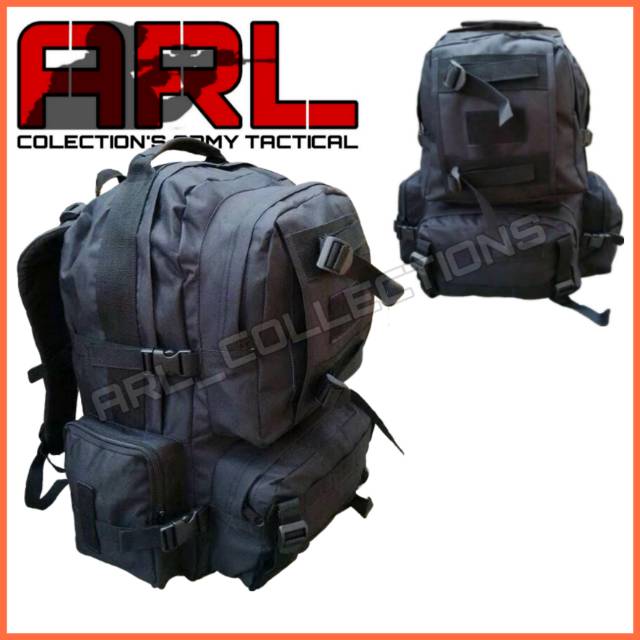 HITAM Army GULTOR TACTICAL Black Backpack/outdoor jumbo Backpack/Big ...