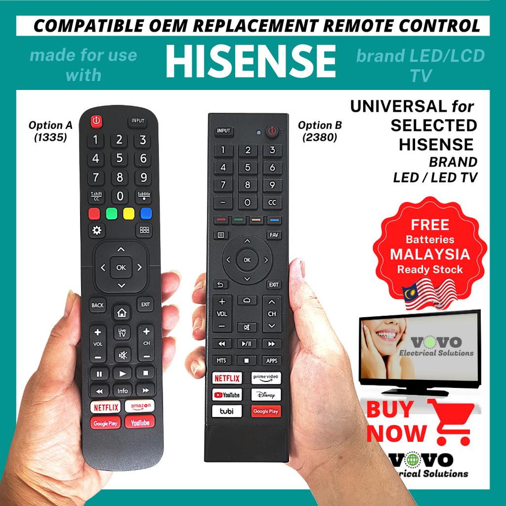 Hisense Universal LCD / LED TV Replacement Remote Control EN2B27 ...