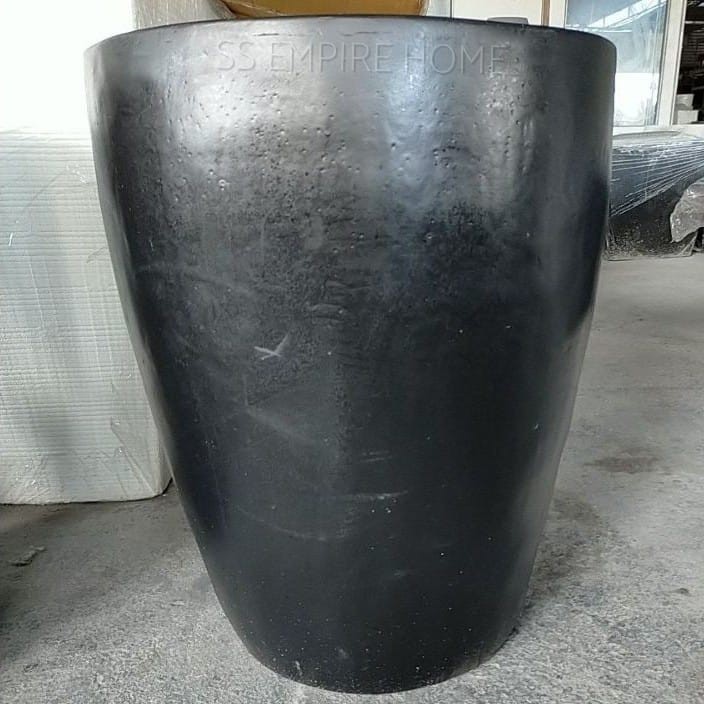 REX FP08 B Large Matte Circular Fiberglass Flower Pot Pasu Bunga Garden ...