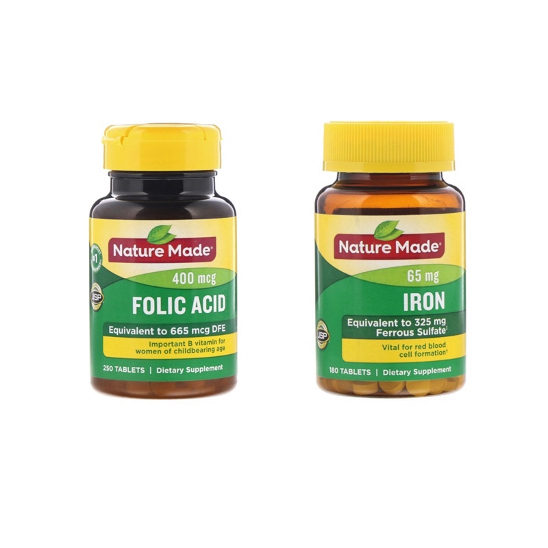 (Ready Stock) Nature Made, Folic Acid 400mcg & Iron 65mg | Shopee Malaysia