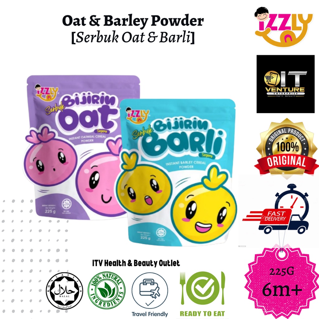IZZLY Baby Food INSTANT CEREAL OAT BARLEY POWDER Serbuk Oat Barli ...