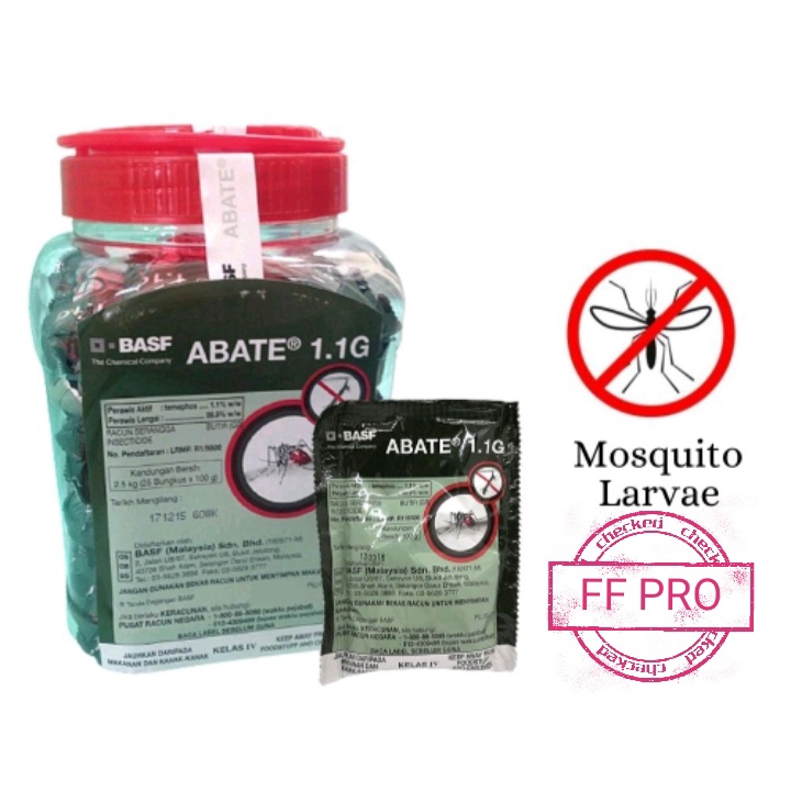 💥BEST SALLERS💥 BASF ABATE 1.1G®25 SACHETx100G=2.5KG LAVACIDING UBAT ...