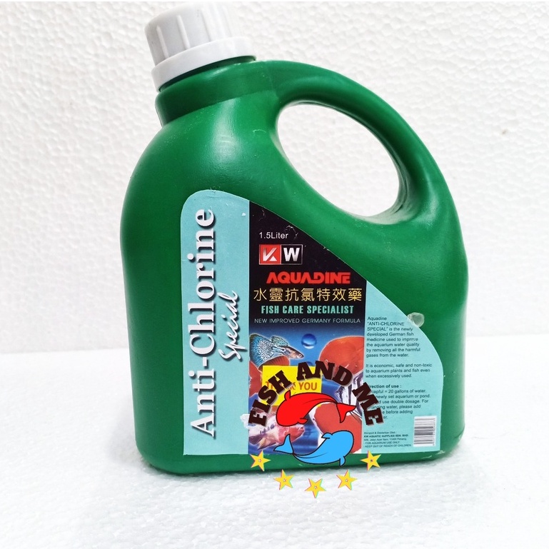 AQUADINE ANTICHLORINE 1.5 LITER | Shopee Malaysia