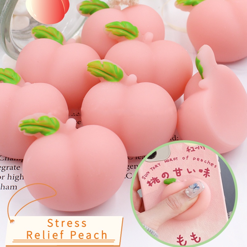 Relieve Stress Soft Peach Toy /Flexible Peach Shape Squeezing ...