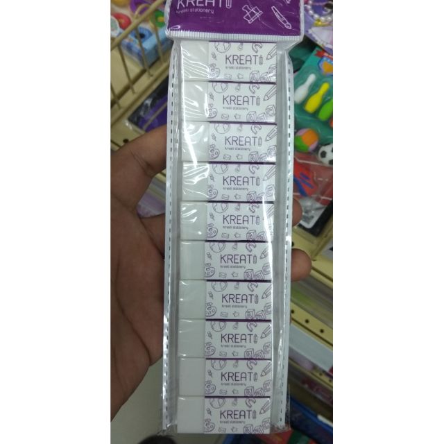 KREATI White Eraser / Pemadam Pensil (10pcs) | Shopee Malaysia