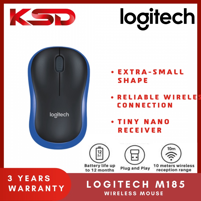 Logitech M185 Wireless USB Mouse | Shopee Malaysia