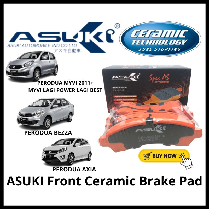 ASUKI Front Ceramic Brake Pad Perodua Myvi Lagi Best icon I Bezza I ...