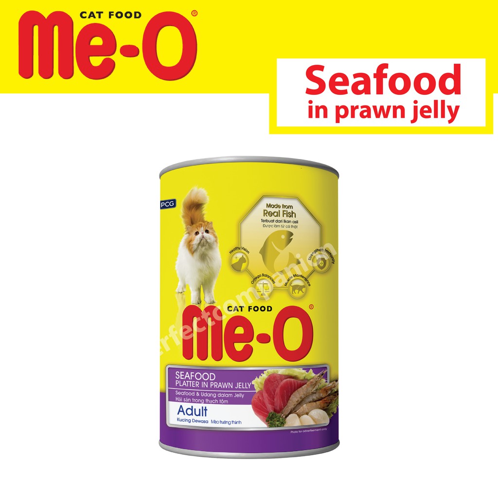 MeO Cat Canned - Seafood Platter in Prawn (400g) | Shopee Malaysia