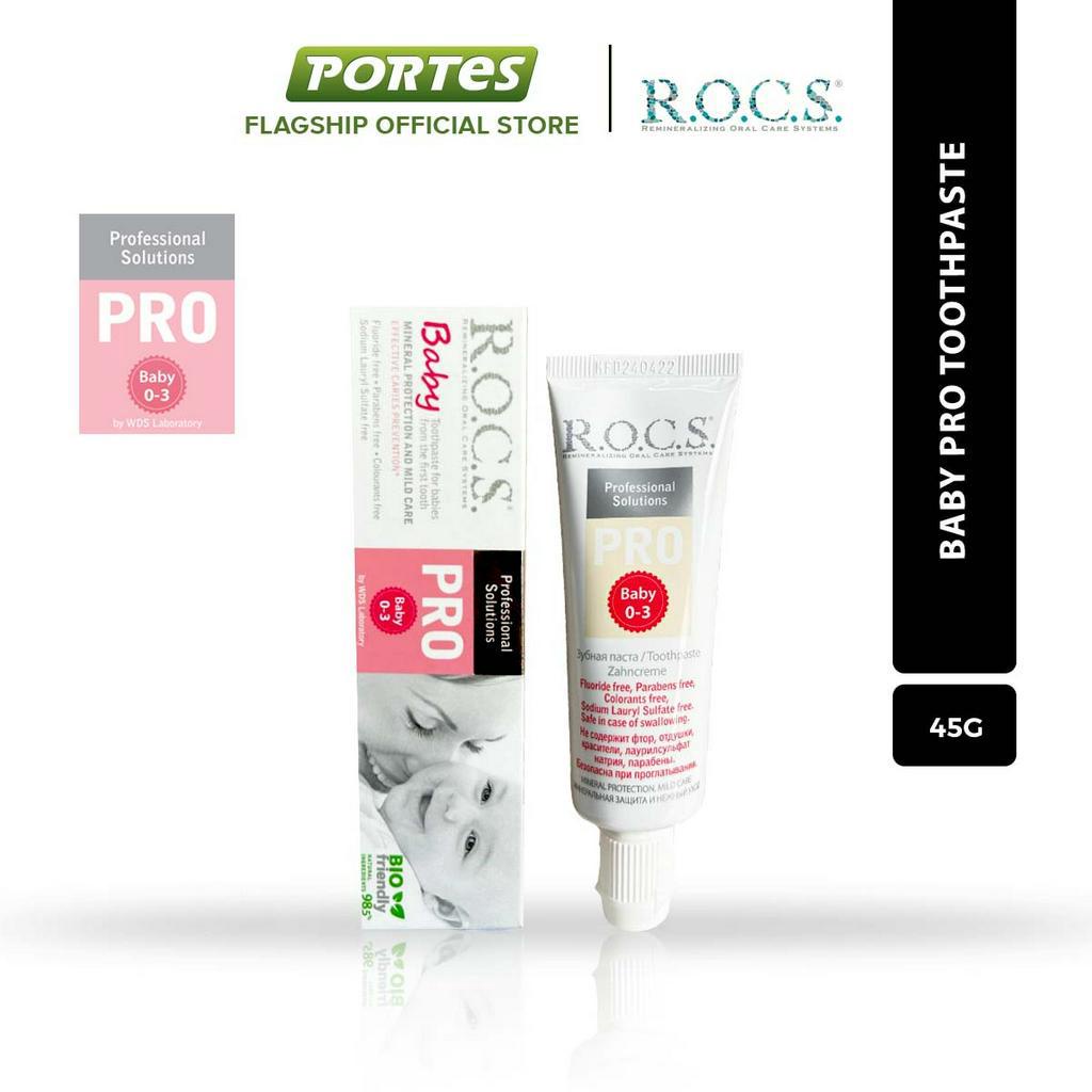 ROCS - Baby Pro Toothpaste (45g) 0 to 3 Years Old | Shopee Malaysia