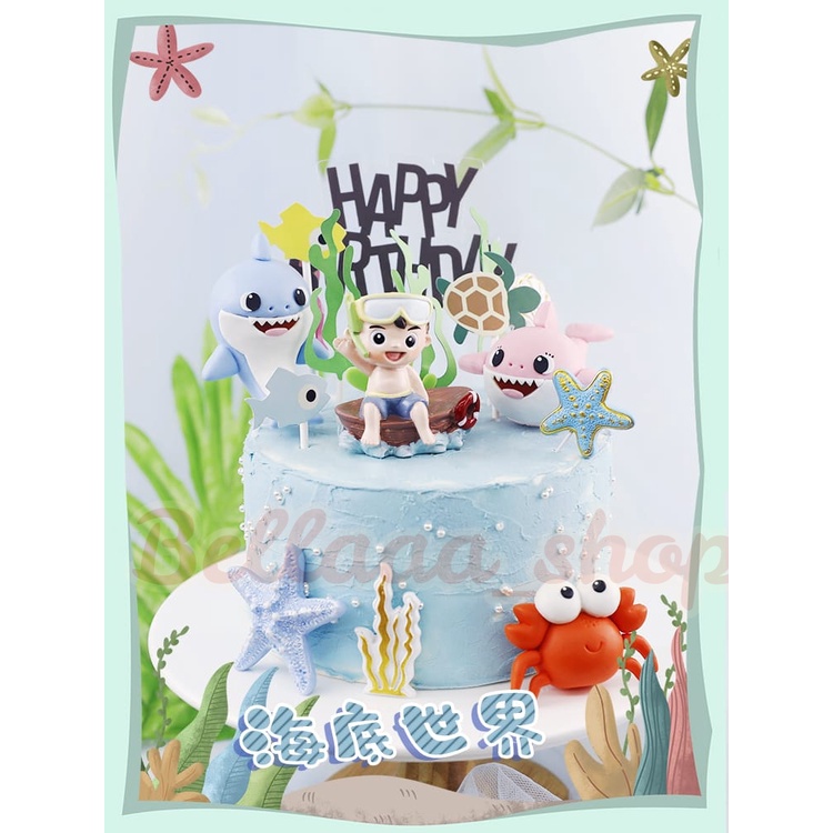 Diving Boy Beach Cake Decorations Cake Topper | Shopee Malaysia