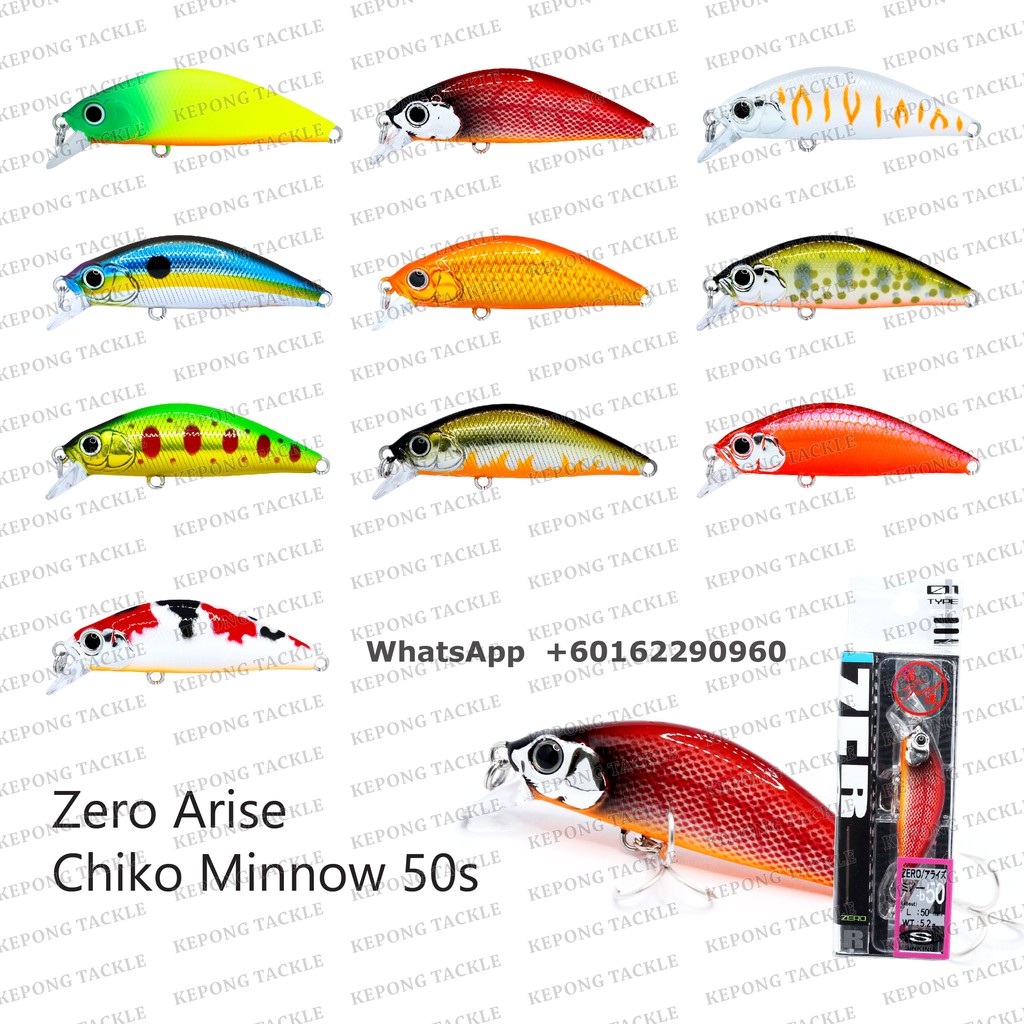 RIPPLE-ASH Fishing lure ZERO ARIES CHIKO MINNOW 50S Sinking Lure 50mm, 5.2g sinking minnow lure ...