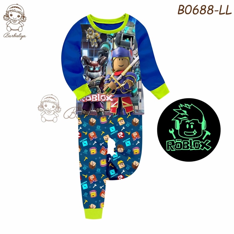 Barbieliya B0688LL Roblox Glow In The Dark Boy Pyjamas (3/4/5/6/9/11y ...
