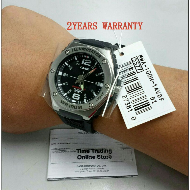 Casio MWA-100H-1AV [2YEARS WARRANTY] Led Lights Men Watches Youth ...