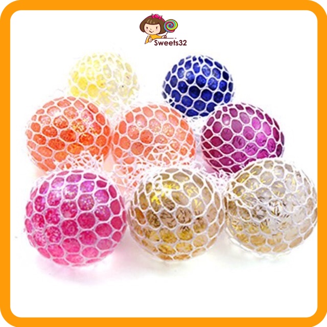 1pcs Squishy Mesh Balls Fidget Stress Relief Toys Squishes Kids (random ...