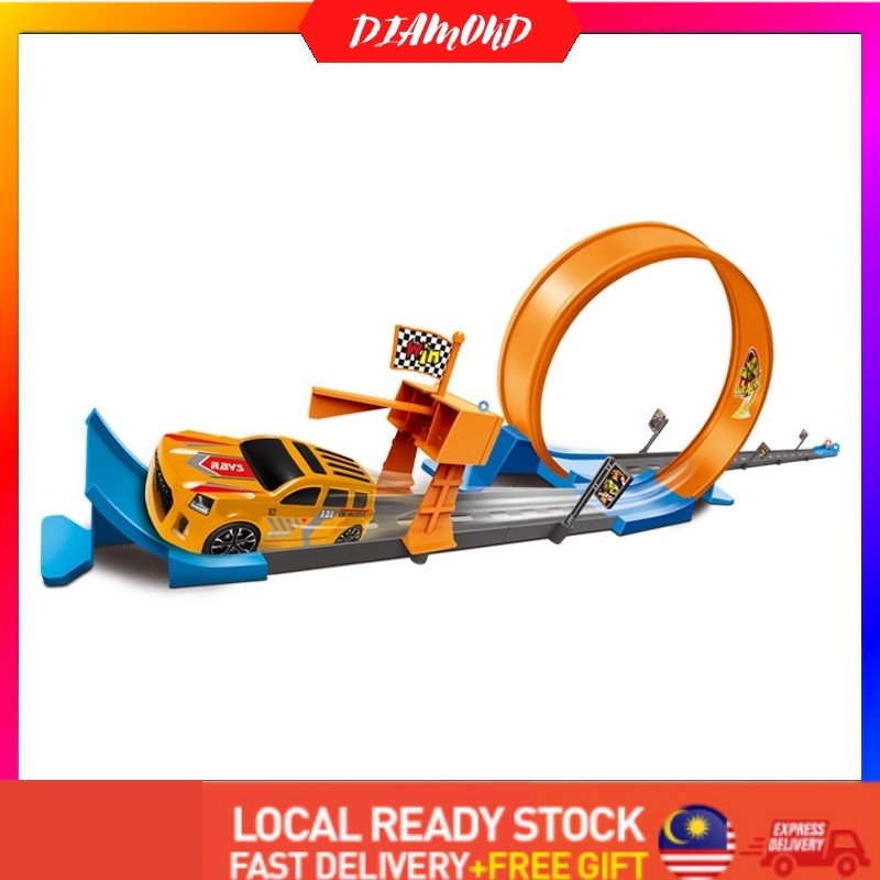 DIAMOND Kid Race Car 360 Track Builder Playset Toys Car Ramp Racer Toy ...