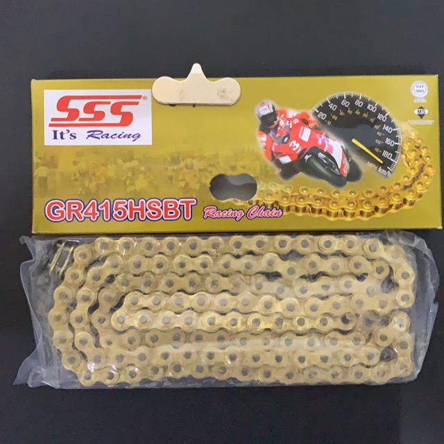 sss racing chain 415 (gold penuh) 132L | Shopee Malaysia