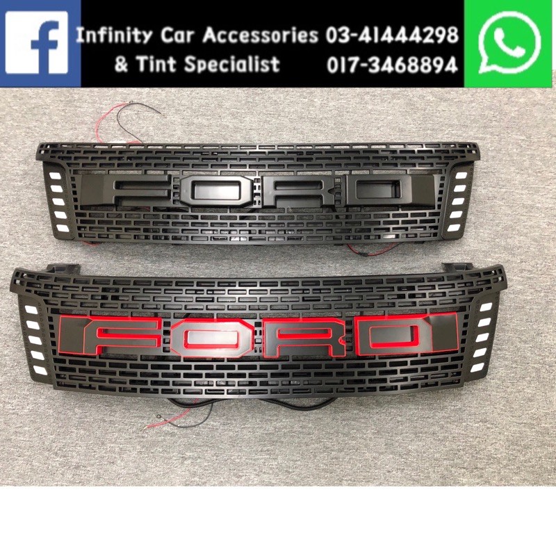 Ford Ranger T6 2012-2015 Front Grill With LED | Shopee Malaysia