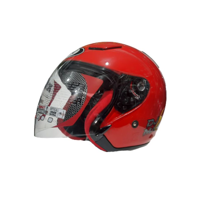 MERAH Helmet KYT DJ MARU Red Ferrari Glossy Original | Shopee Malaysia