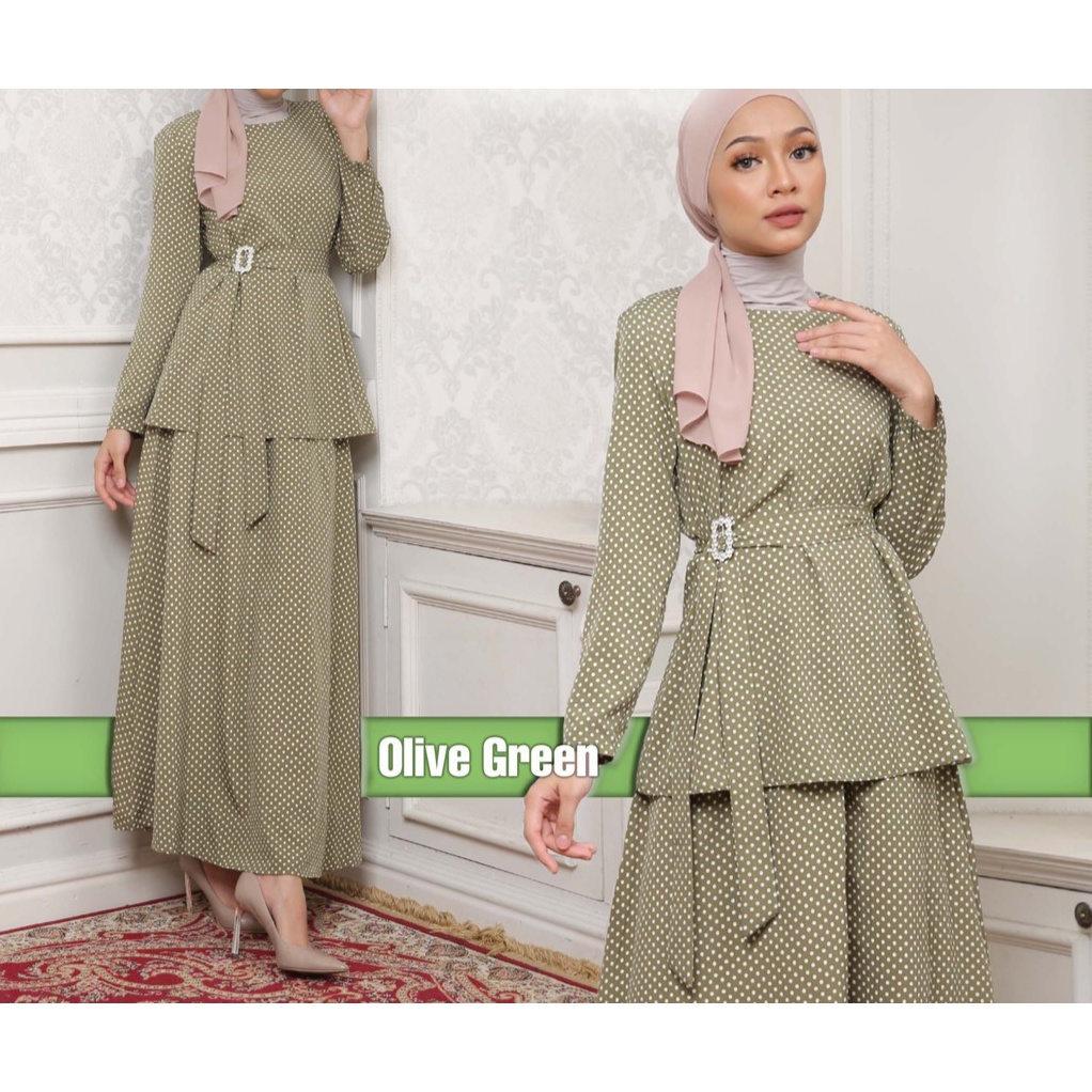 Baju Kurung Moden Polkadots Tema Retro 60an 70an Saloma P. Ramlee Corak ...