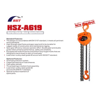 BST Heavy Duty Chain Block - 0.5T / 1T / 2T / 3T / 5T - Model: HSZ-A619 | Shopee Malaysia