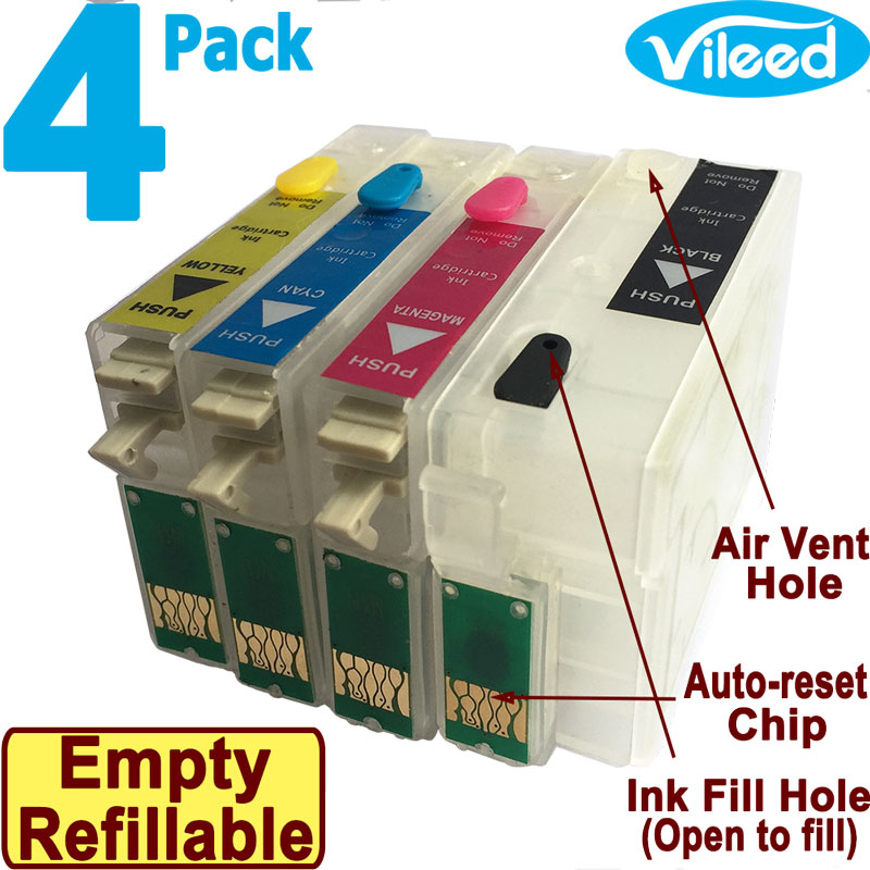【Spot】1Set 143 Refillable Empty Print Cartridge Without Ink T1431For ...