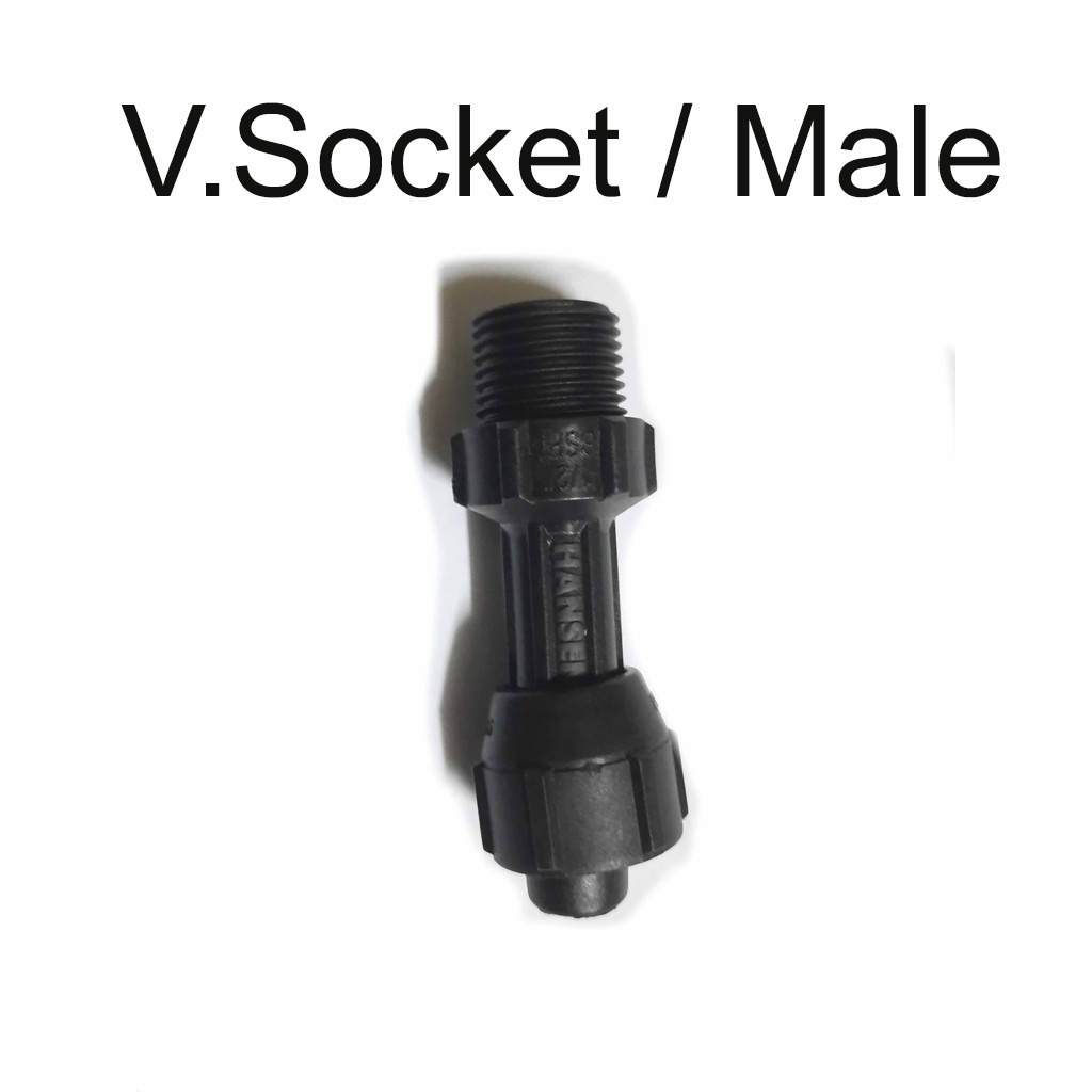 [ 1 UNIT ] Hansen Fitting PT socket elbow tee / V socket female socket ...