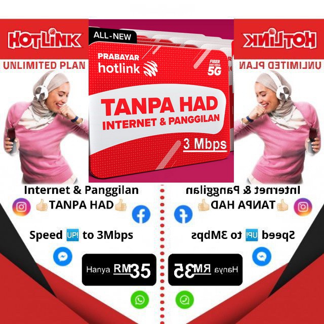 💯HOTLINK💯3mbps💯SIMKAD HOTLINK UNLIMITED DATA HOTSPOT PLAN RM40 maxis ...
