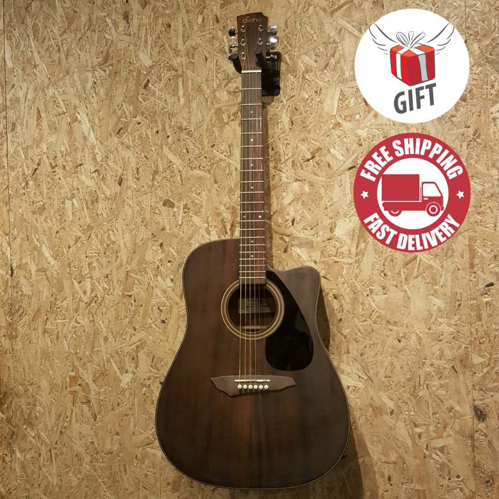 Mito & Diana 41 EQ Inch Walnut Acoustic Guitar with Pickup EQ ...