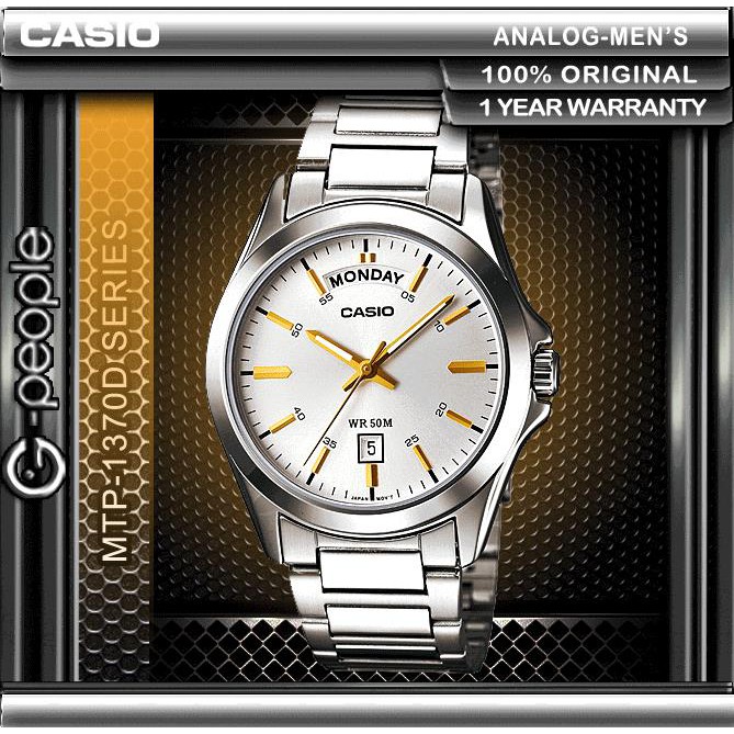 Casio Mtp 1370d 7a2v Mtp 1370d 7a2 Mtp 1370d Gents Day And Date Watch 100 Original