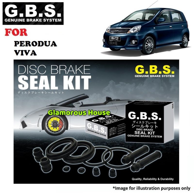 Perodua Viva front depan caliper Repair kit / Disc Brake Seal kit - GBS ...