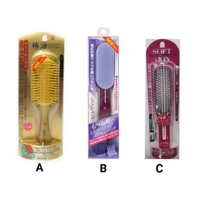 Made IKEMOTO Brush Tsubaki Oil Anti-Static Hair Comb/Soft Comb In Japan ...