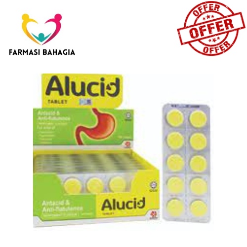 ALUCID TABLET ANTACID & ANTI FLATULENCE - PEPPERMINT 10'S (1 STRIP ...