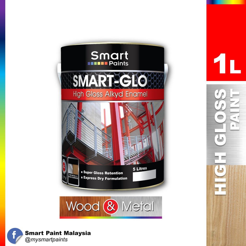 Smart Paints Smart Glo 1L CAT MINYAK KILAT | Shopee Malaysia
