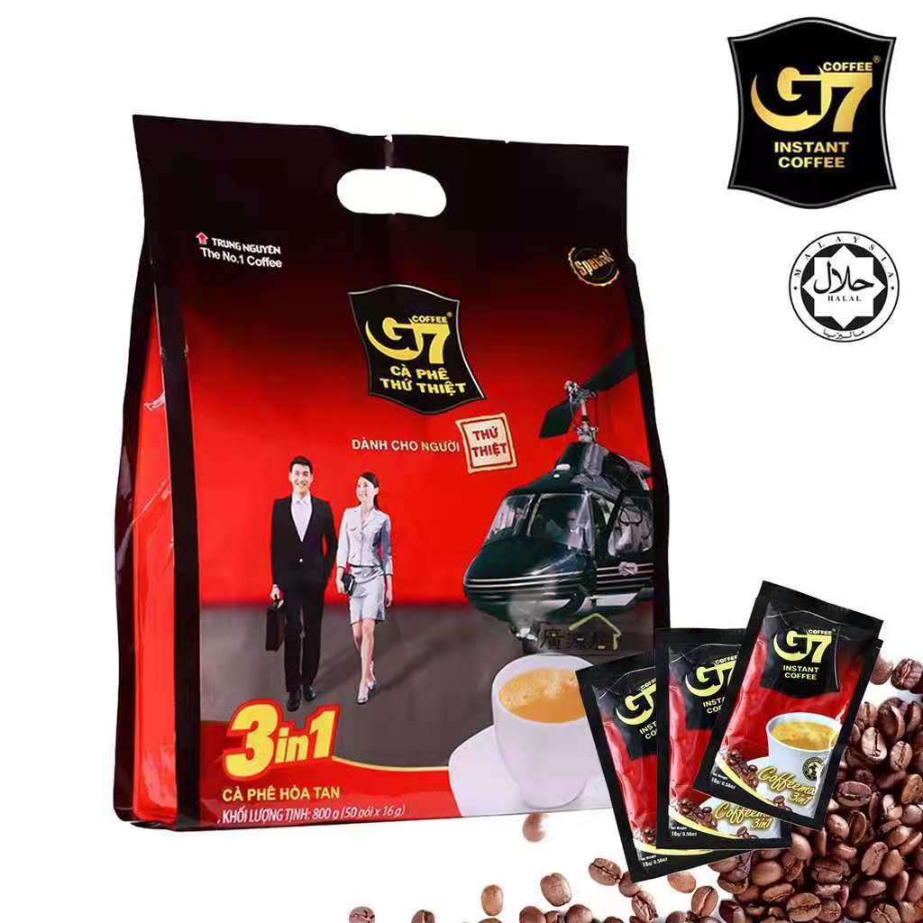 [Halal] G7 3in1 (50 Sachets x 16g) Instant Coffee / G7 Cà Phê Thứ Thiệt Trung Nguyên Bịch 50 Gói ...