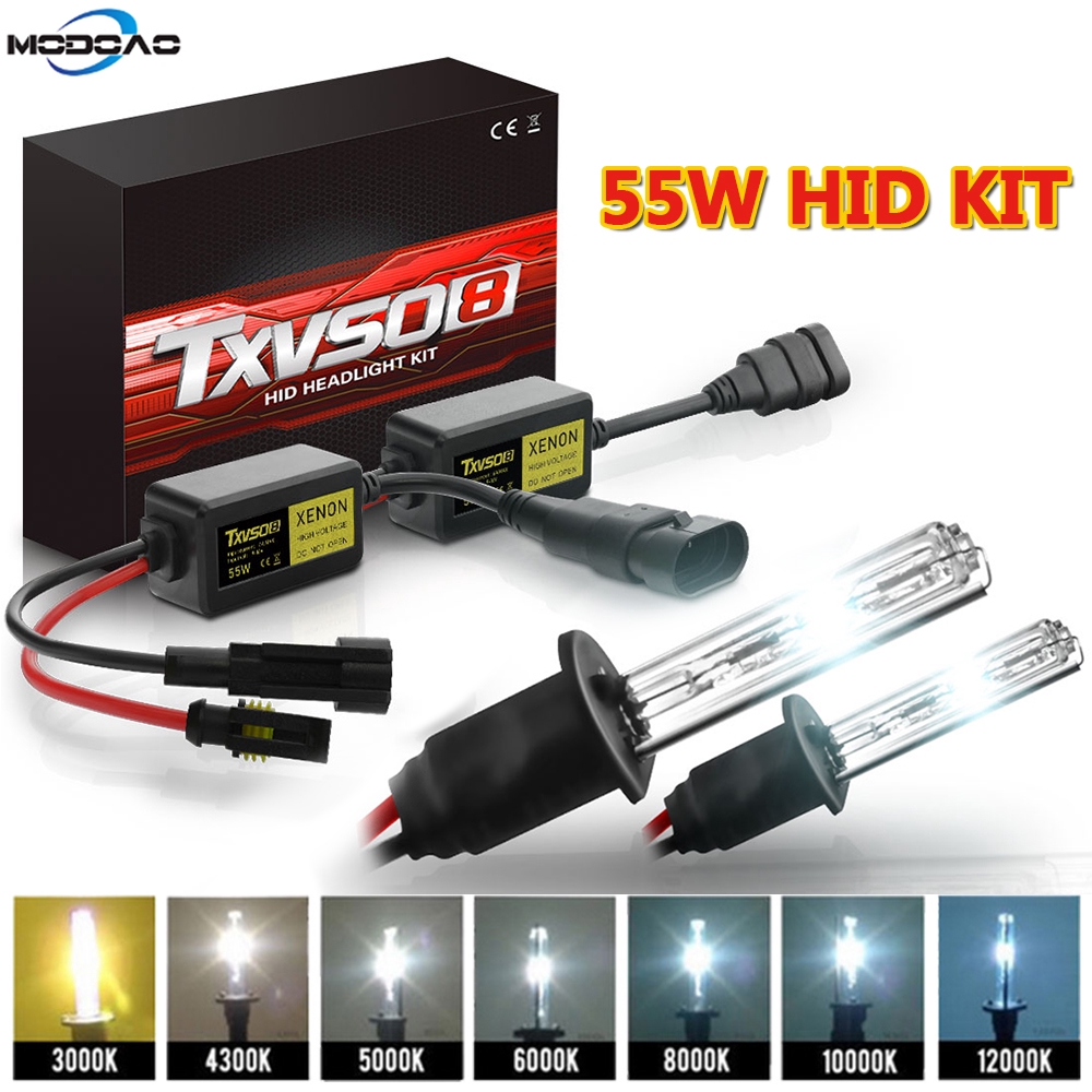 2pcs 12V 55W Xenon H7 HID Conversion Kit H1 H3 H11 9005 Bulb Auto Car ...