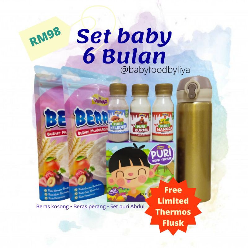Set makanan bayi 6 bulan ke atas mudah disediakan tiada garam tiada ...