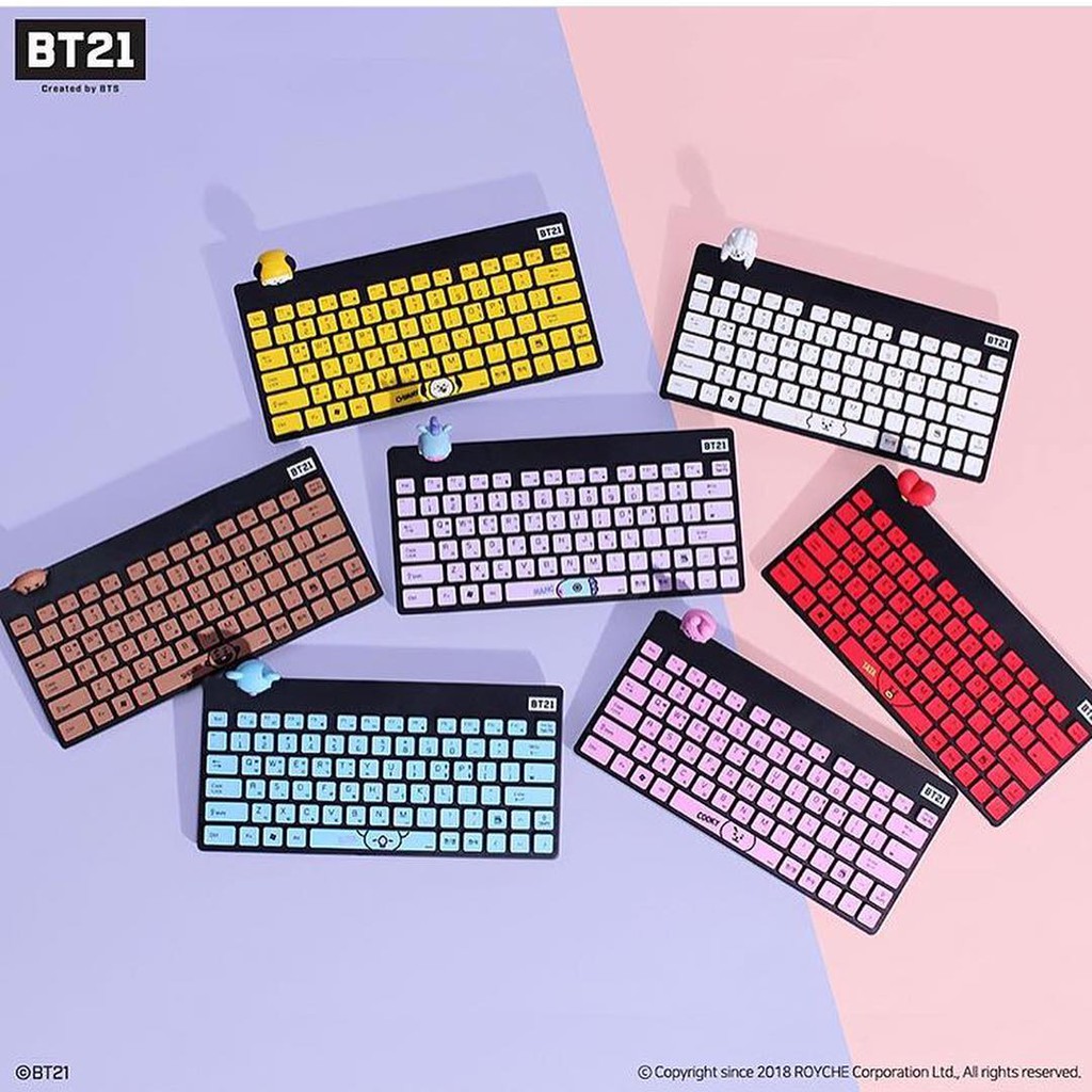 Official BT21 X ROYCHE WIRELESS KEYBOARD - | Shopee Malaysia