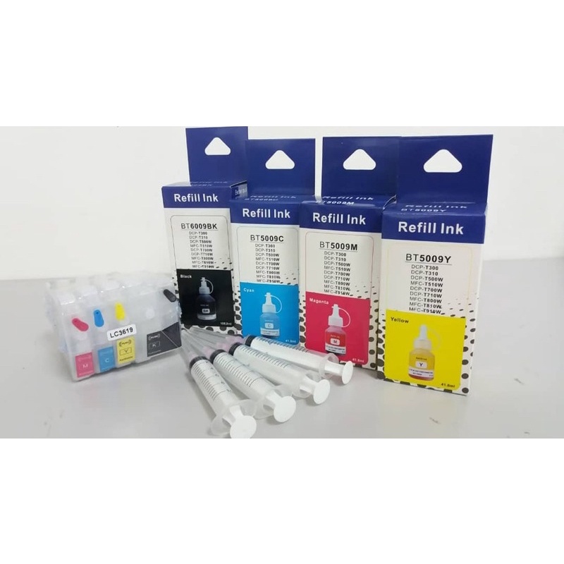(With Chip)pkgs Compatible Bro LC3619 LC3617 Refill Ink Cartridge for ...