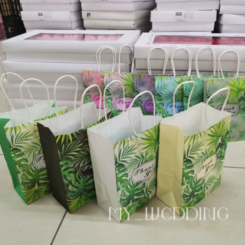 100pcs Craft Paper Beg 21CM X 15CM X 8CM Goodies Beg Party Beg | Shopee ...