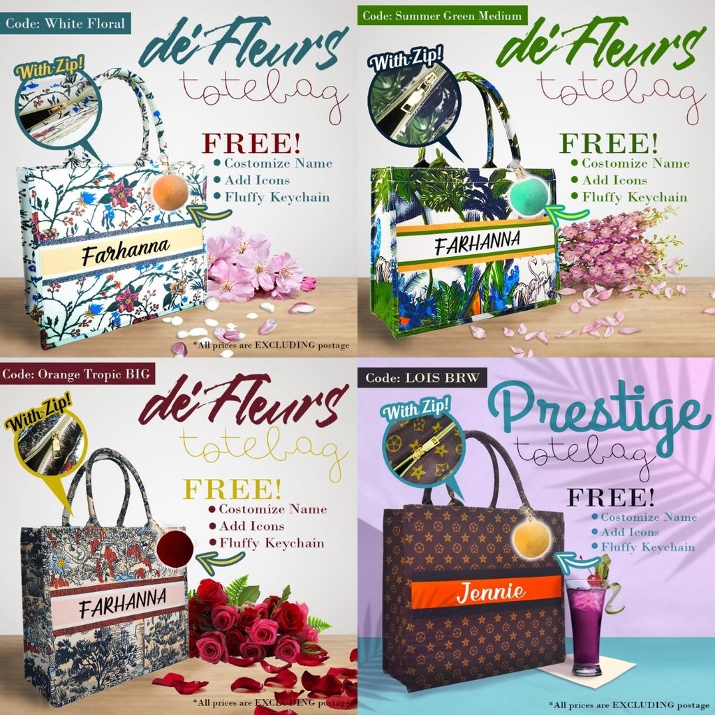 [MURAH] Special Design Premium Book Tote bag canvas Jutebag / ( Hand ...