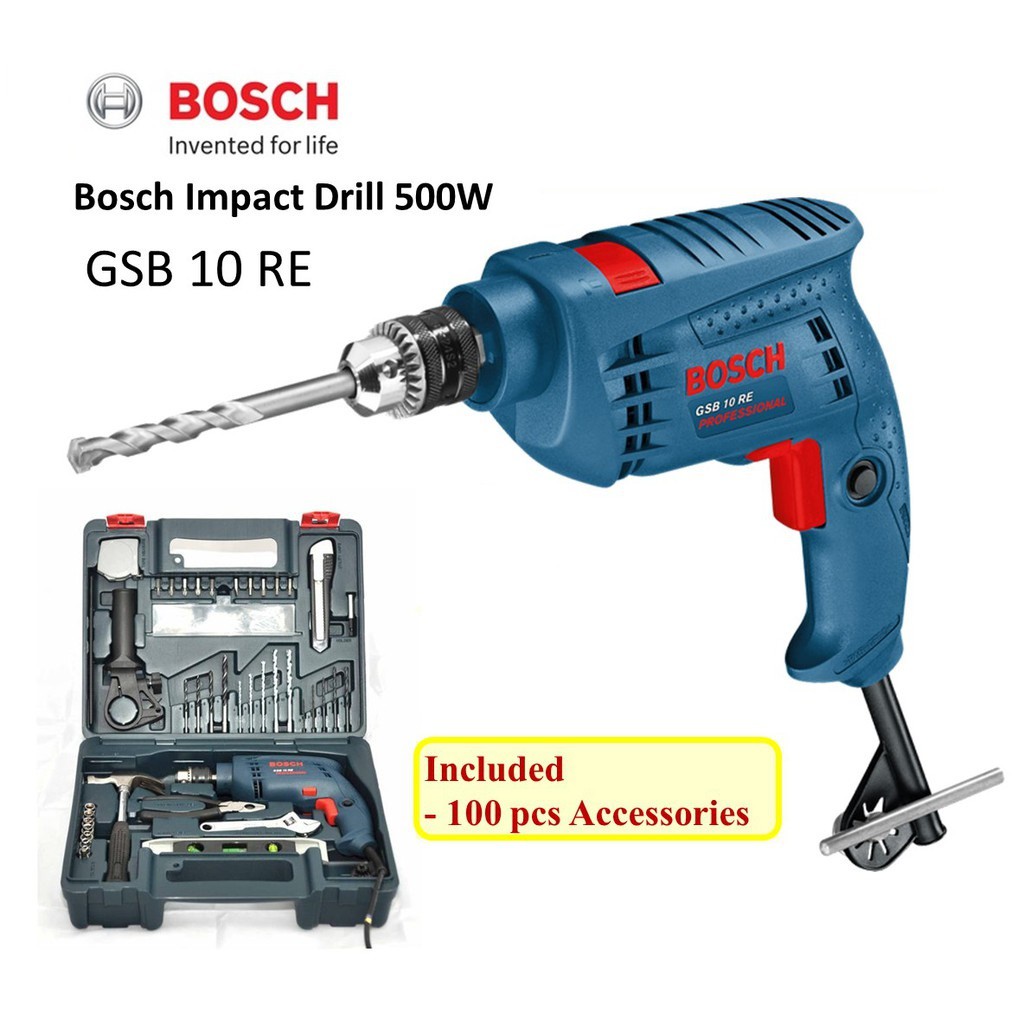 BOSCH IMPACT DRILL GSB 10RE (DRILL ELECTRIC) | Shopee Malaysia
