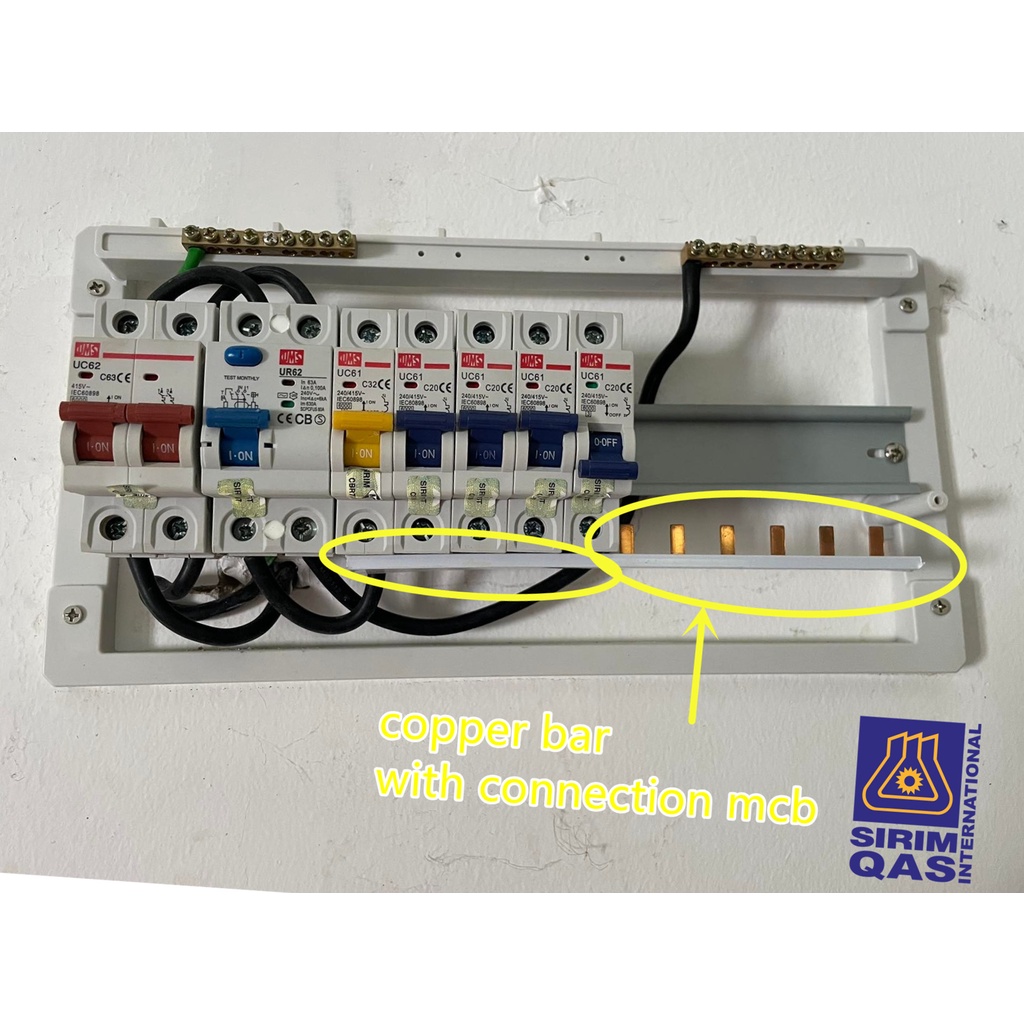 MCB electric socket copper bus bar connection live pure cooper pvc ...