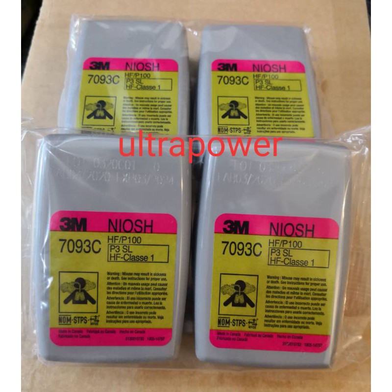 3M 7093C P100 Hydrogen Fluoride Cartridge (EXPIRED 08/23) [1 Pair=2pc ...