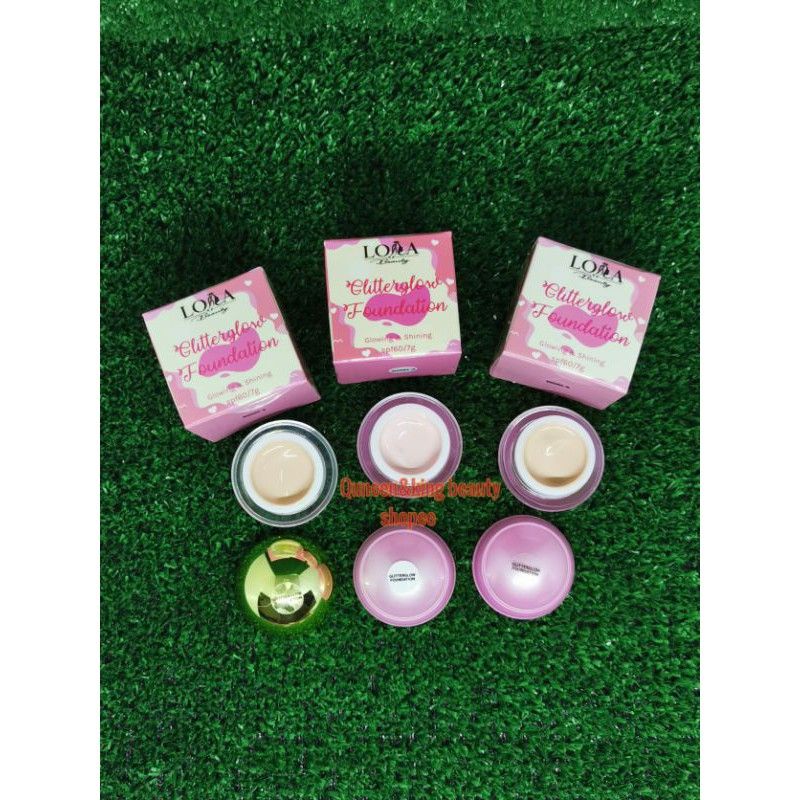 LORA BEAUTY FOUNDATION ( GLOW GLITTER FOUNDATION) spf 60 7g original ...