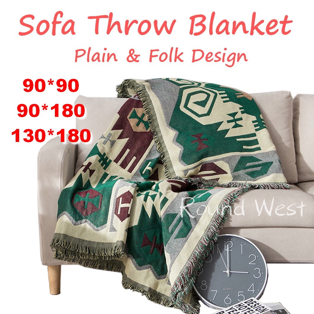 Sofa Throw Blanket Cover Couch Nordic Bohemia Knitted Mat Carpet ...