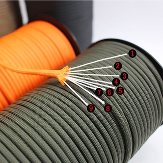 31M &100M 550 Military Standard 9-Core Paracord Rope 4mm Outdoor ...
