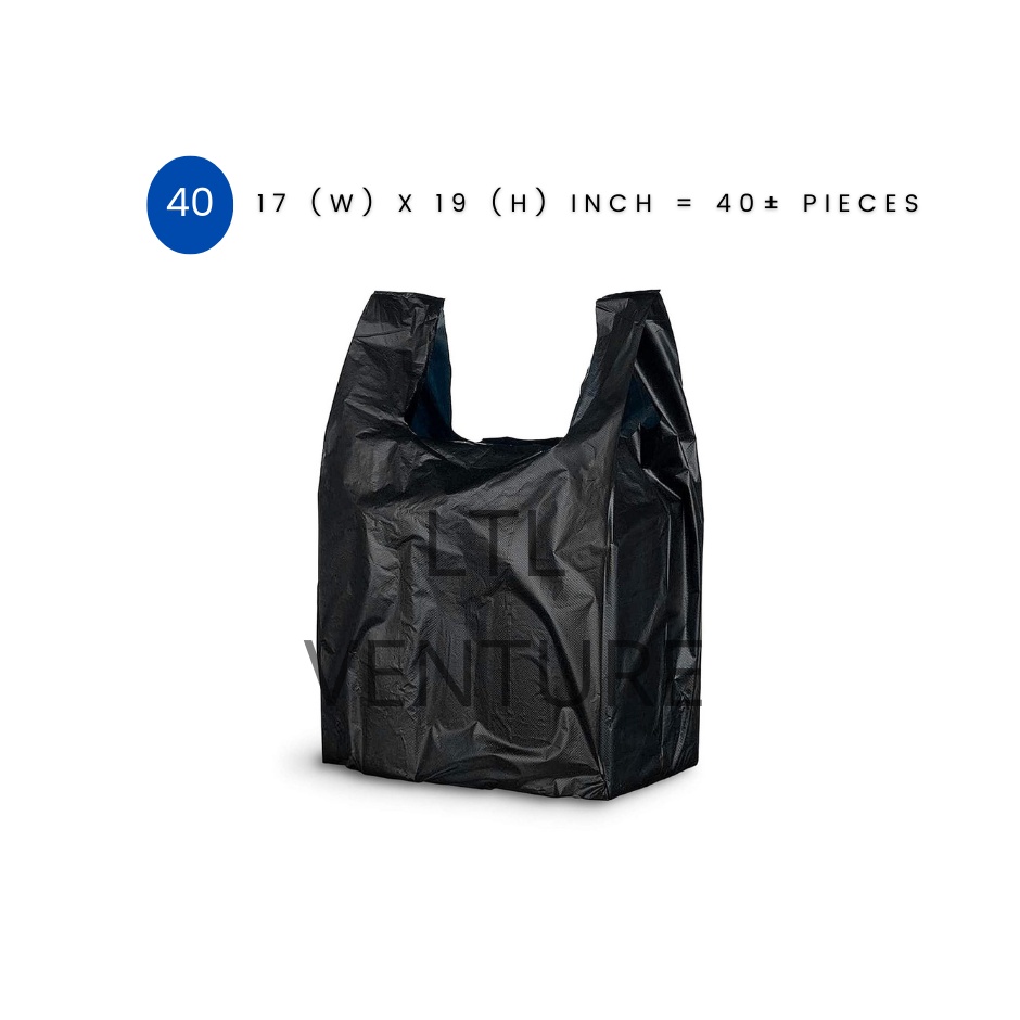 ⚫BLACK ABC Singlet Thick/High Quality Plastic Bag/TShirt 9X13(10)/12X13 ...