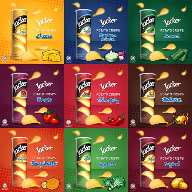 {BUY AT YOUR OWN RISK} Jacker Potato Chips (125g) - 8 Flavours | Shopee ...